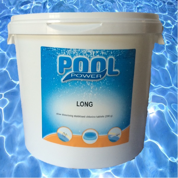 Pool Power Long 200g Stabilised Chlorine Tablet - 10kg - JAK Water Systems